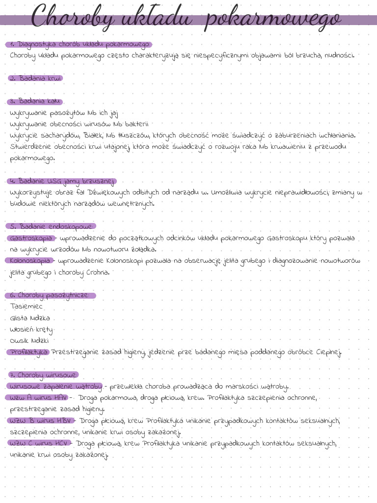 Choroby Układu Pokarmowego | PDF