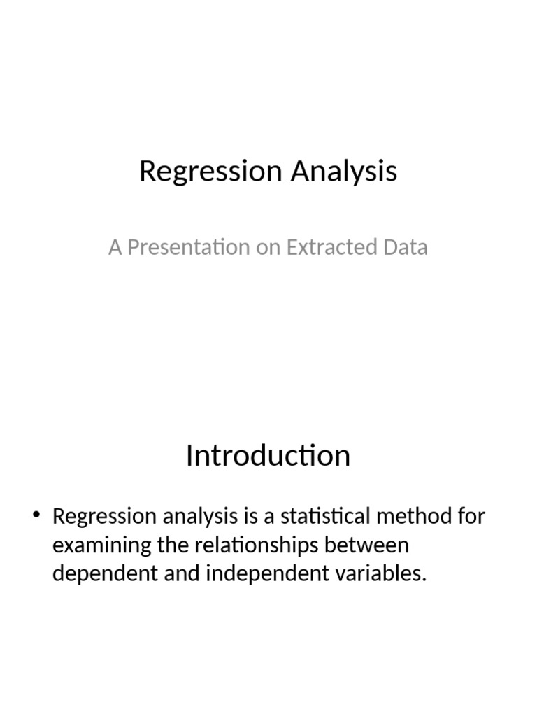 Beautiful Regression Analysis Presentation | PDF