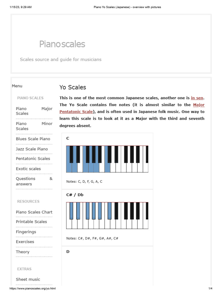 Piano Yo Scales (Japanese) - Overview With Pictures | PDF | Performing ...