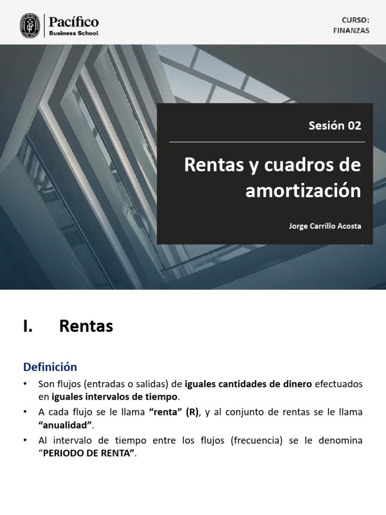 2.1 MBAB FIN Rentas y Cuadros de Amortización | PDF | Dinero | Economias