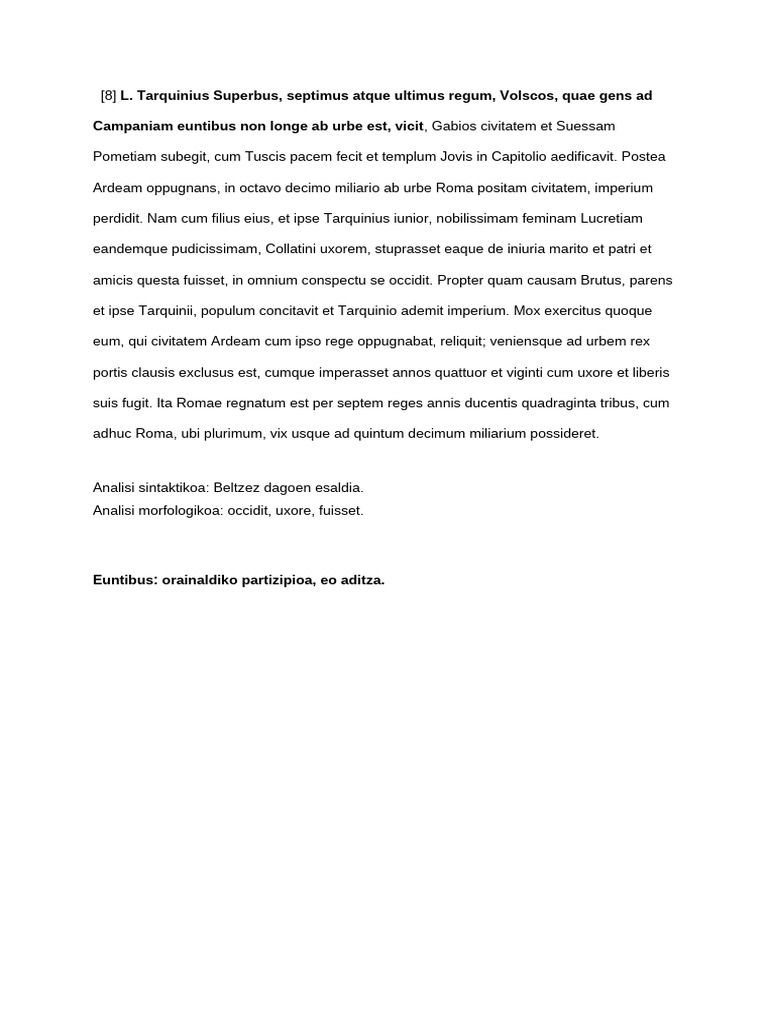 Eutropio, Tarquinius Superbus... | PDF