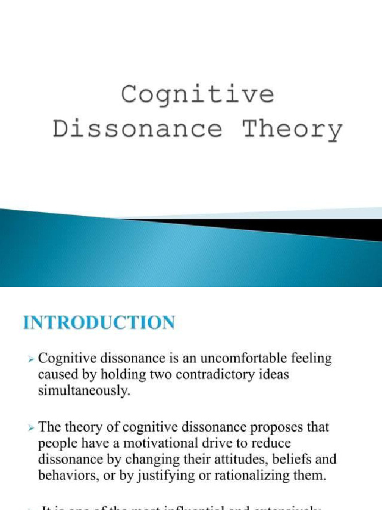Cognitive Dissonance | PDF