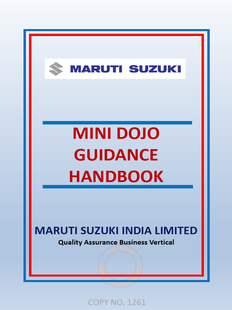 Mini Dojo Guidance Handbook Maruti Suzuki India Limited PDF Free | PDF | Senses | Personal ...