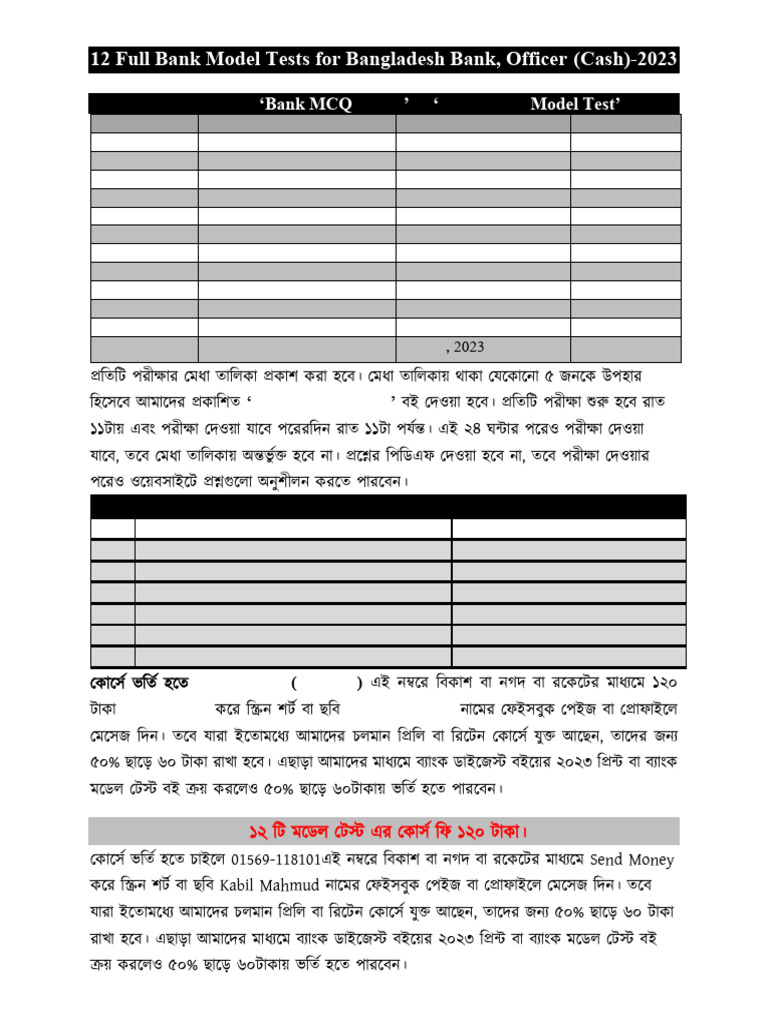 Bank Full Model Tests | PDF
