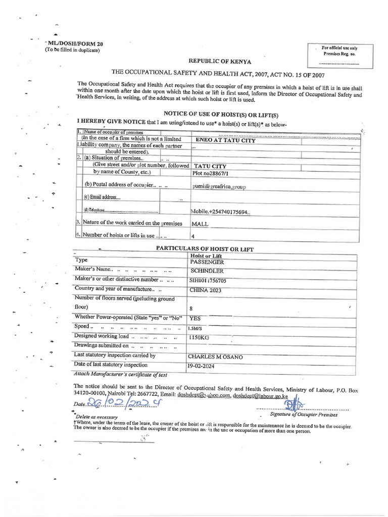 Government Inspection Report - ToWER 1 | PDF