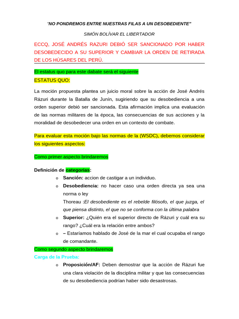 PROPO Mocion4 Version | PDF | Desobediencia civil | Disciplinas