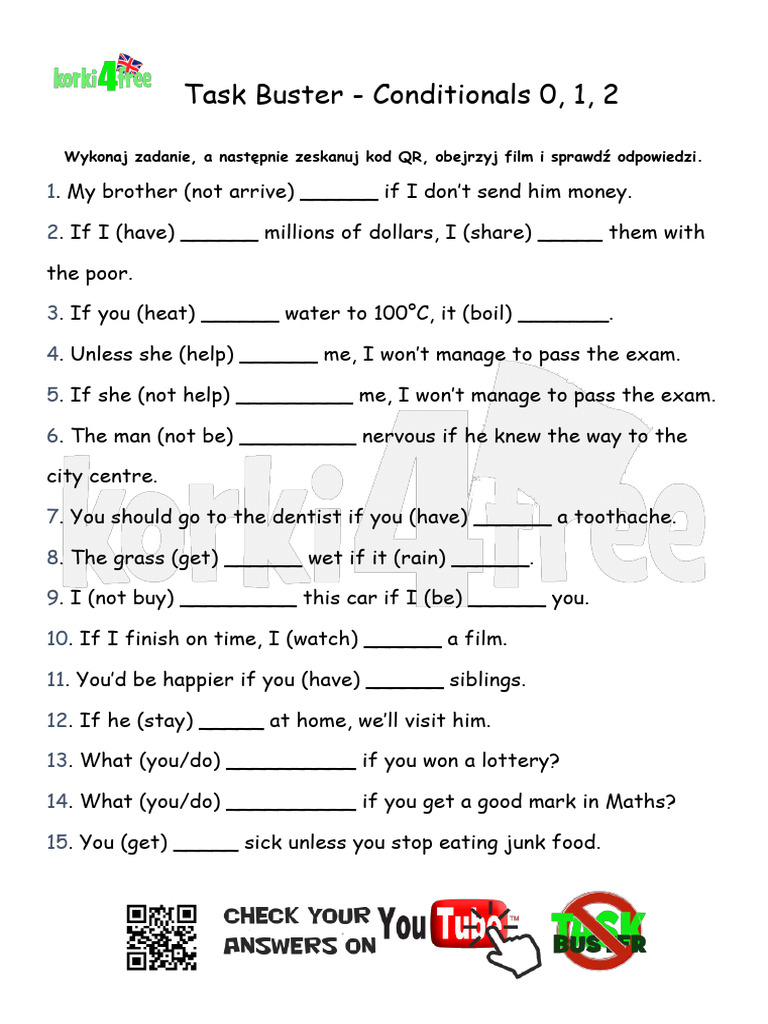 Task Buster Conditionals 0 1 2 | PDF