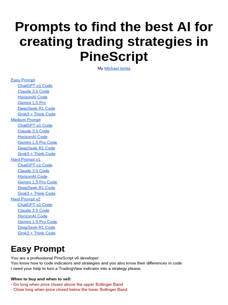 AI-Powered PineScript Strategy Guide | PDF | Computer Engineering ...