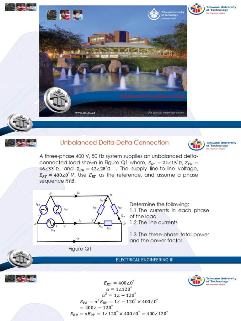 Unbalanced Three Phase Circuits | PDF | Electronic Engineering | Physical Quantities