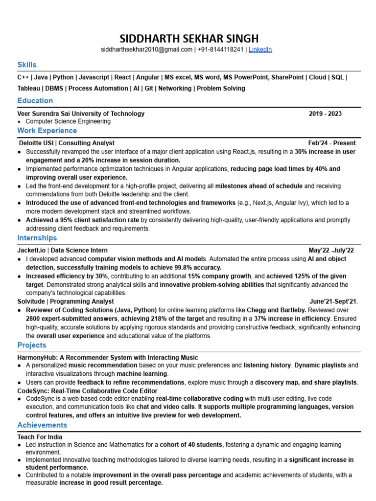 Siddharth_Resume_Analyst | PDF | Web Development | Computing
