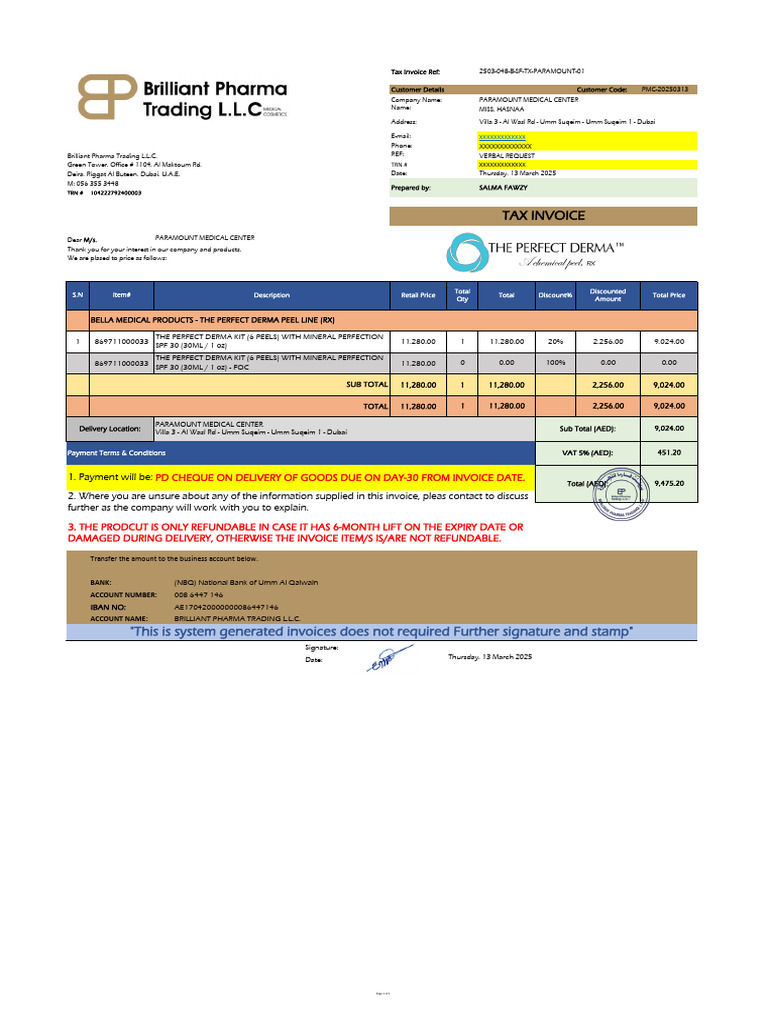 2503 048 B SF TX PARAMOUNT 01 13 Mar 2025 | PDF | Invoice | Government Finances