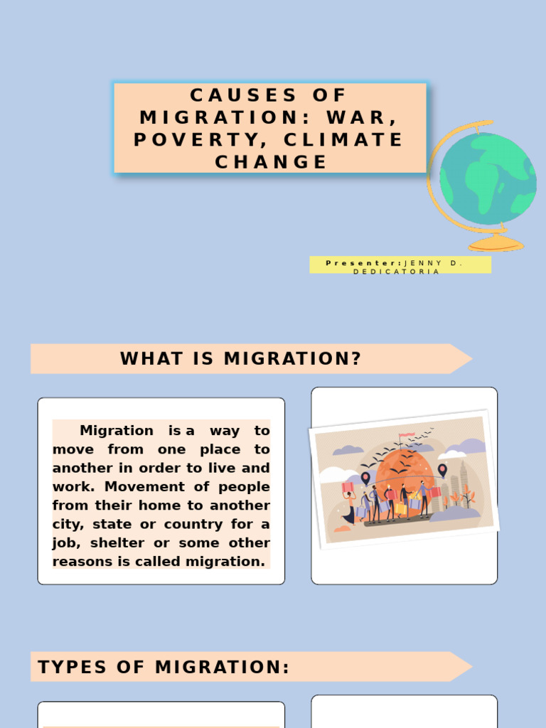 Causes of Migration - War, Poverty, Climate Change | PDF | Human ...