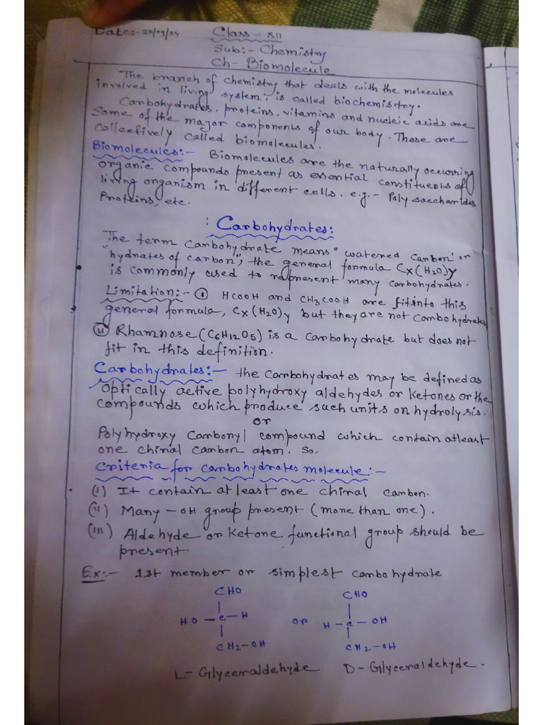 Biomolecules Chemistry | PDF