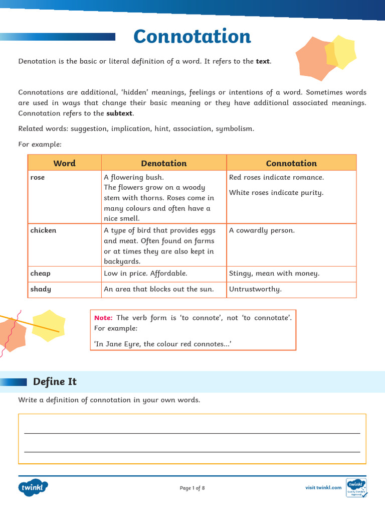 T e 1722345707 Secondary English Cheat Sheet Connotation - Ver - 1 ...
