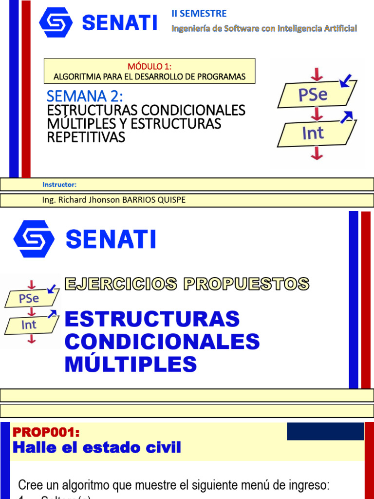 Semana 2 Ejercicios Condicionales y Repetitivas | PDF | Informática | Matemáticas