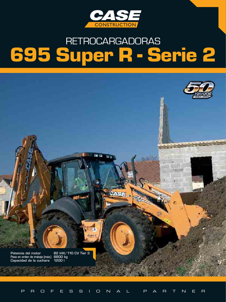 Retrocargadora Case 695SR 4x4 | PDF | Neumático | Ingeniería mecánica