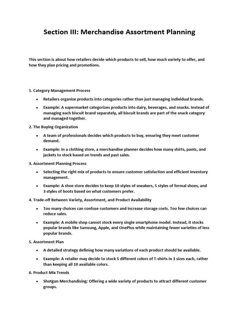 Retail Merchandise Planning Guide | PDF | Merchandising | Retail