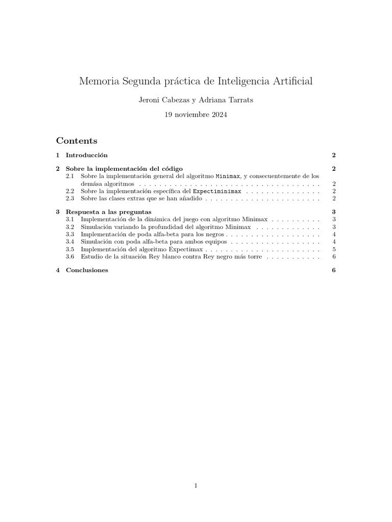 Memoria P2 IA | PDF | Ajedrez | Matemáticas Aplicadas