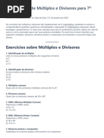 13 Exercicios de MMC e MDC em PDF para 7o e 8o Ano | PDF