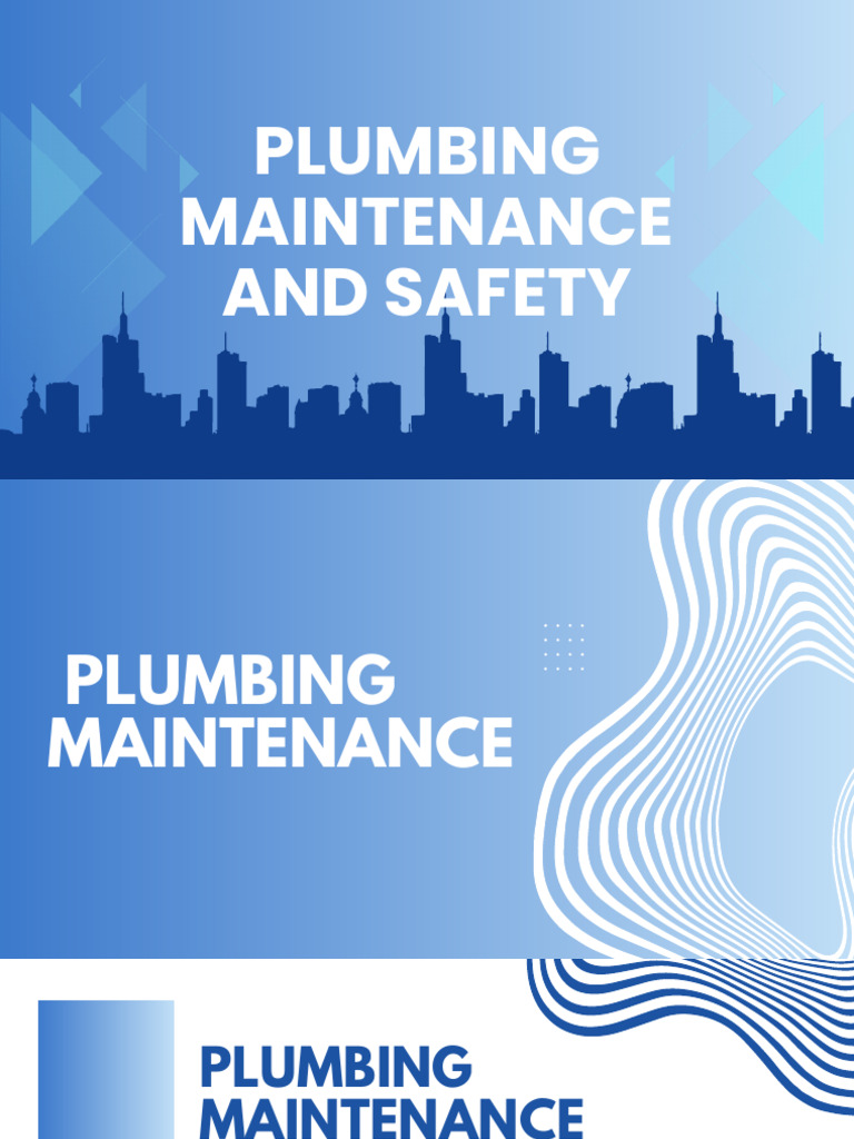 Plumbing Maintenance and Safety Guide | PDF | Plumbing | Personal ...
