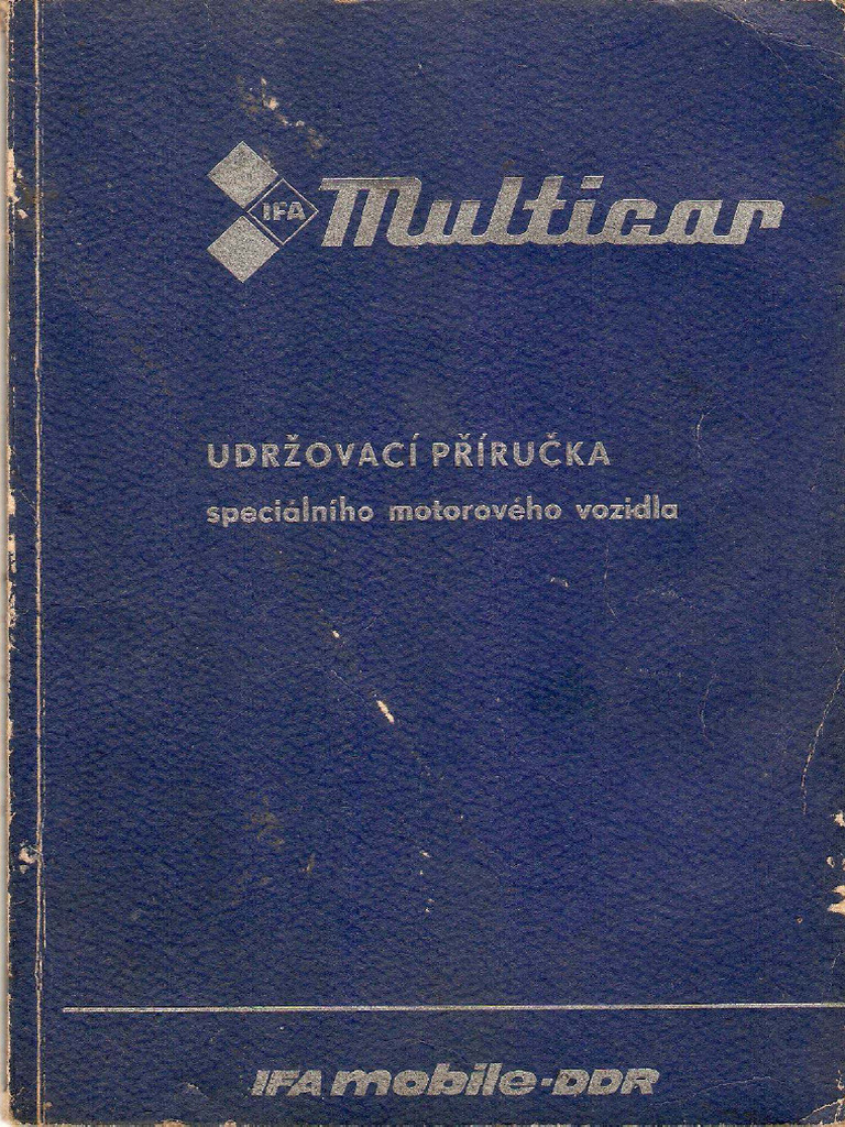 Multicar M25 Udržovací Příručka | PDF