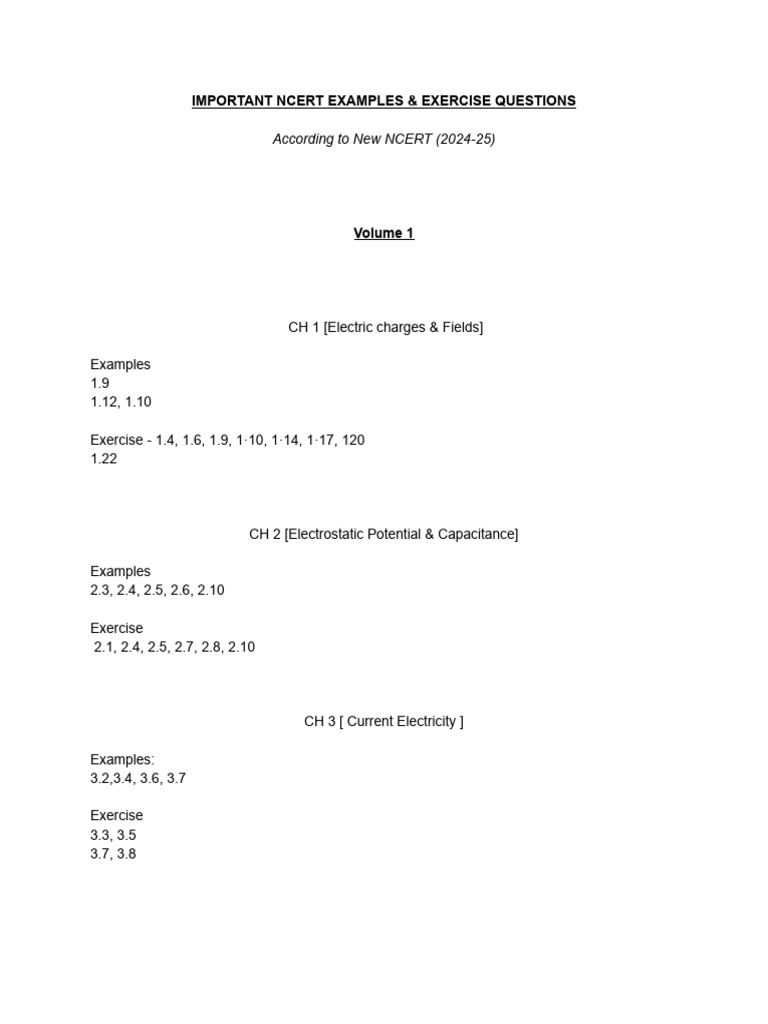 Imp Ncert Examples & Exercise | PDF