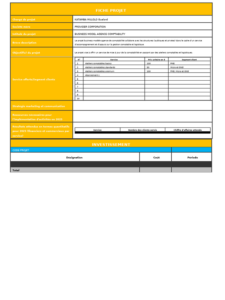 Fiche Projet | PDF