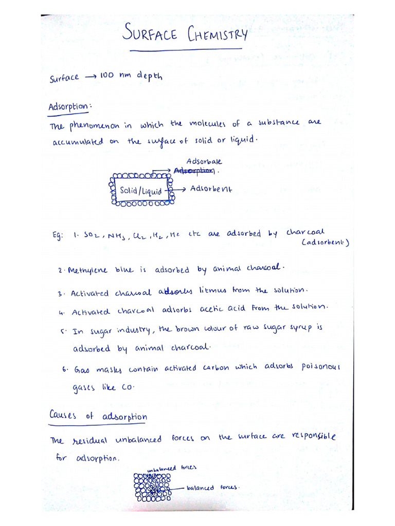 Surface Chemistry 1 | PDF