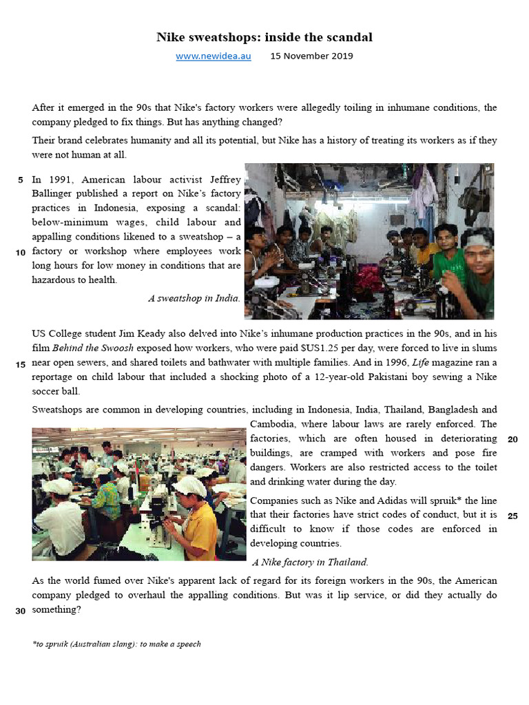 4. Article Nike Sweatshops V2 | PDF | Sweatshop | Nike