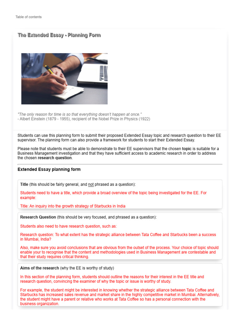 Planning - EE Details-2 | PDF | Science