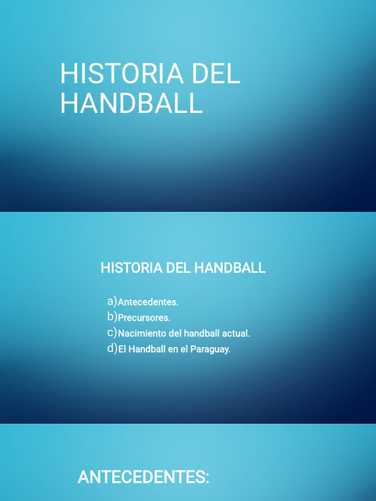 Historia Del Handball | PDF | Deportes