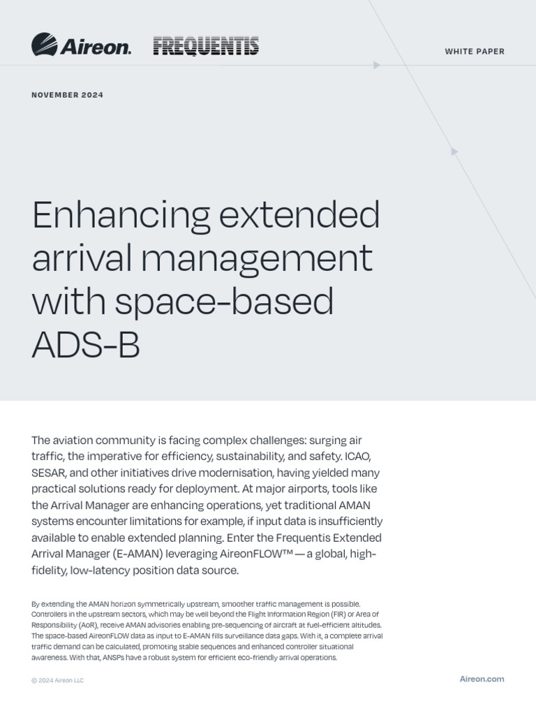 Space-Based ADS-B for Arrival Management | PDF | Air Traffic Control ...