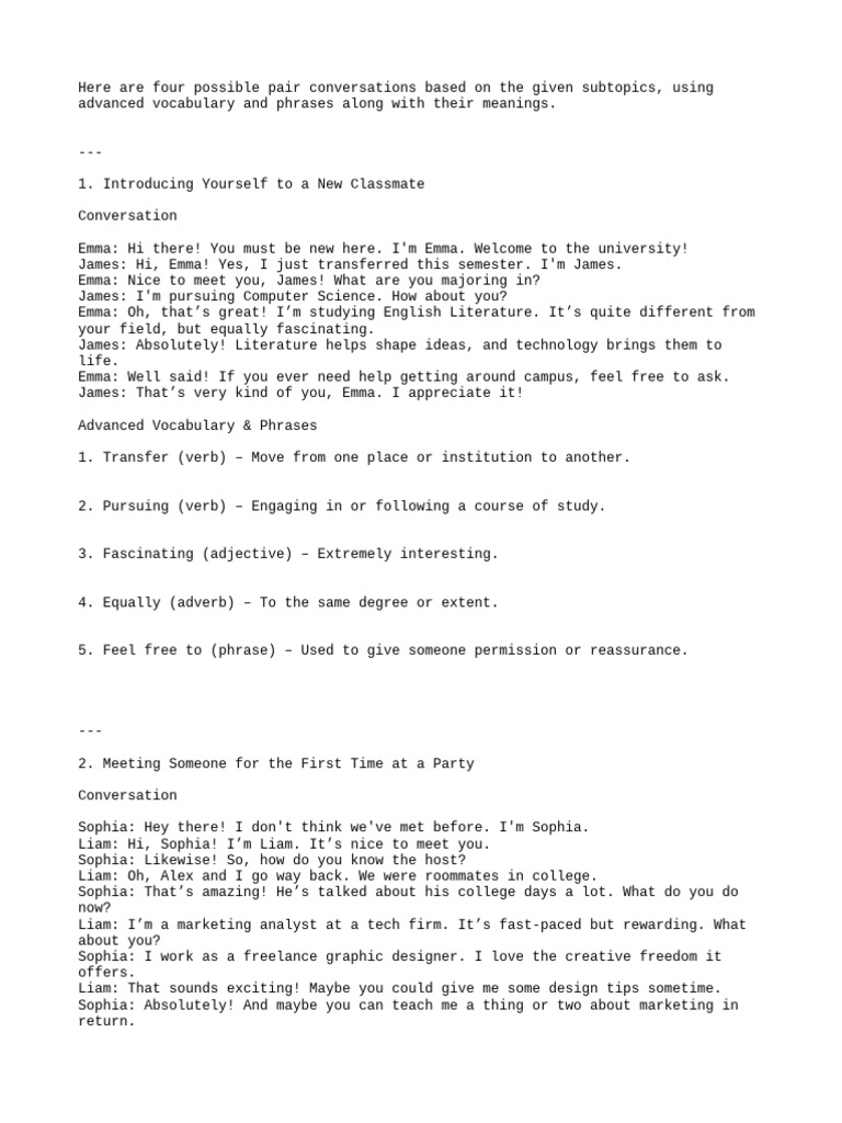 Introduction - Potential-Script or Subtopic | PDF | Verb | Adjective