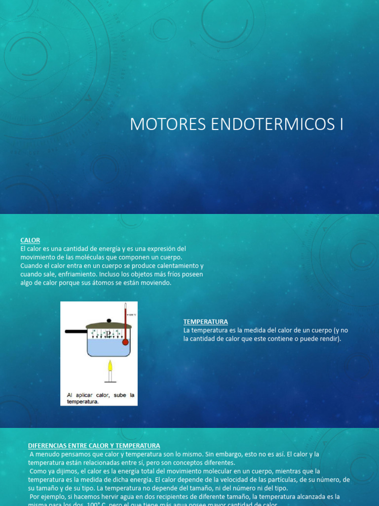 Motores Endotermicos I | PDF | Temperatura | Calor