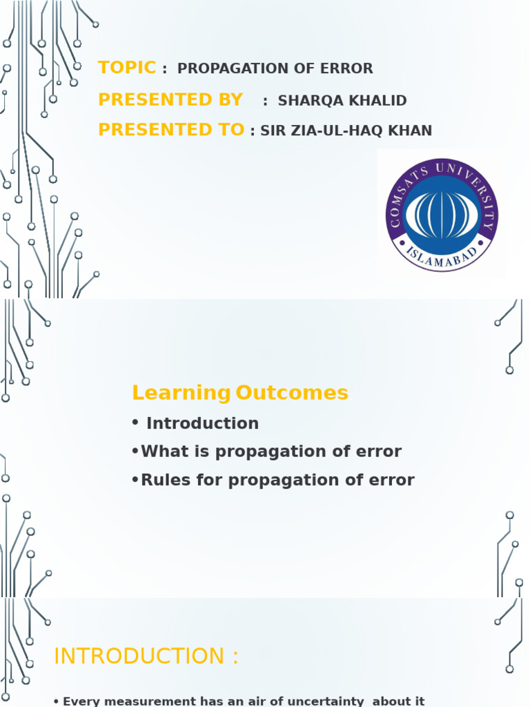 Propagation of Error | PDF | Significant Figures | Uncertainty