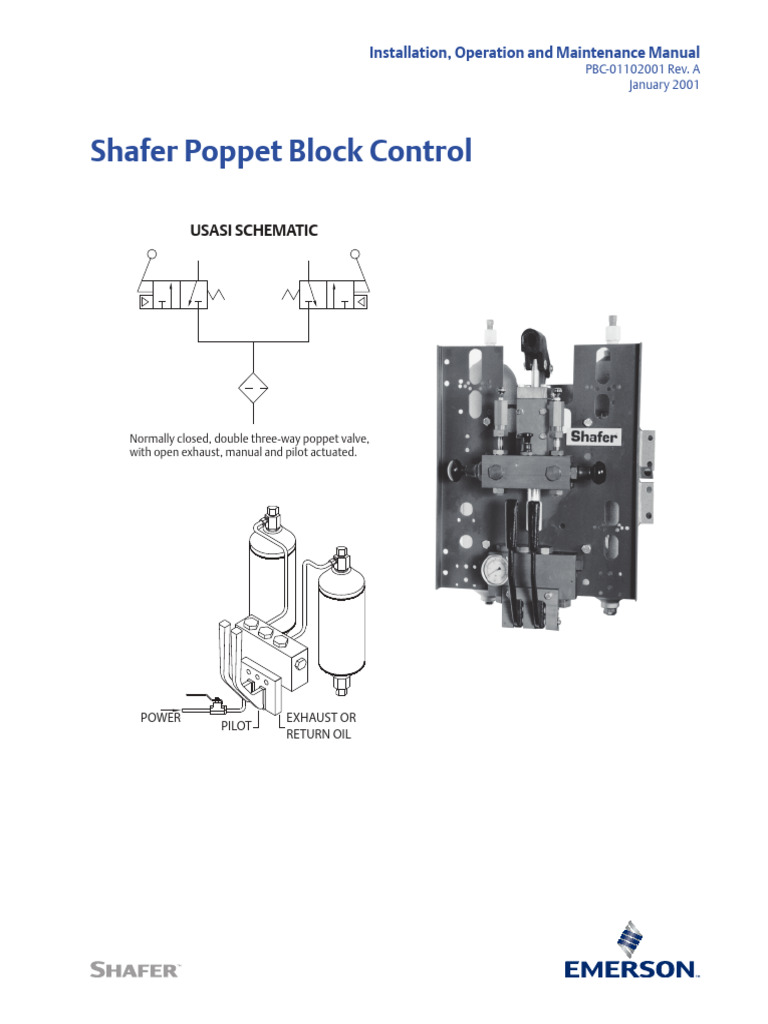 Shafer Poppet Block Control Manual | PDF | Valve | Piston