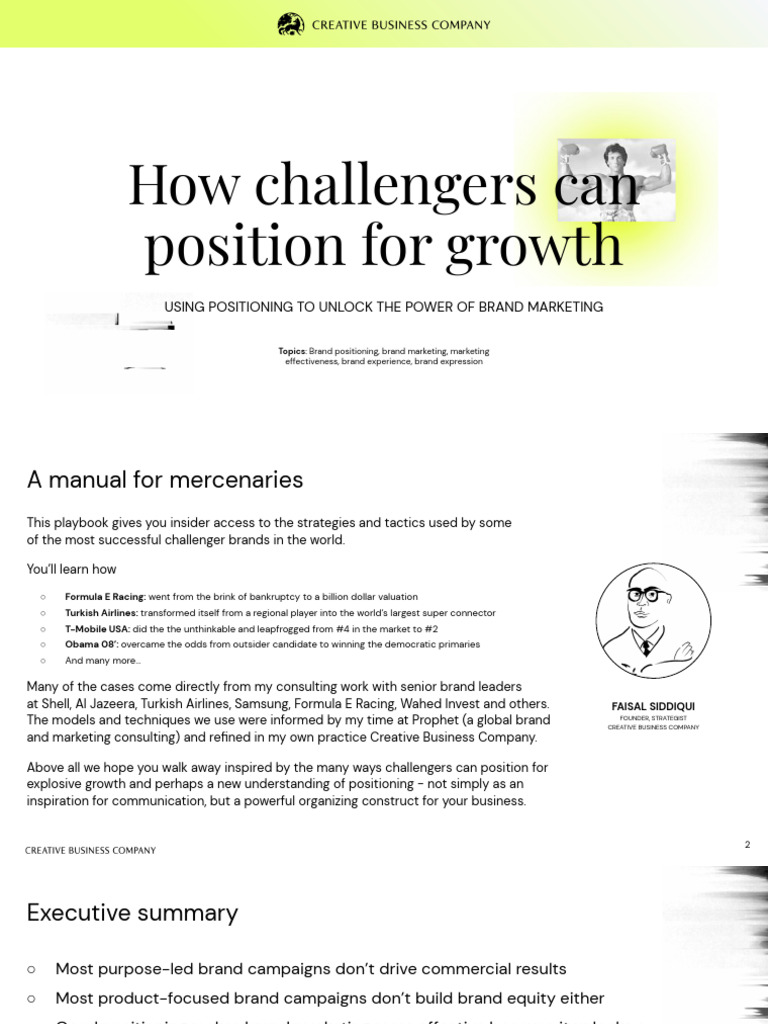 How Challengers Can Position For Growth (UNLOCKED) | PDF | Brand ...
