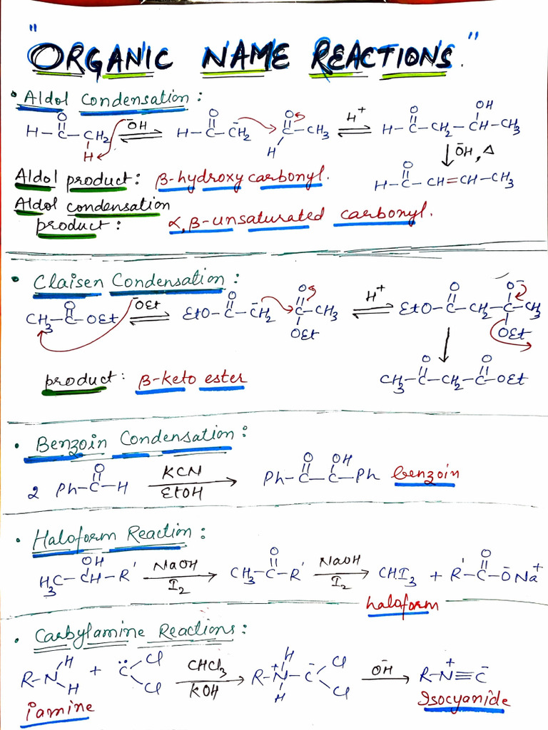 Organic name reactions | PDF