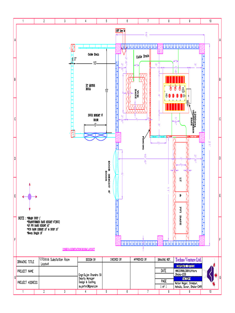 J&Z Holdings Substation Layout Draft | PDF