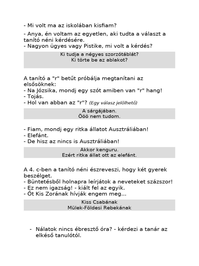 Mi A Vicc Poénja | PDF