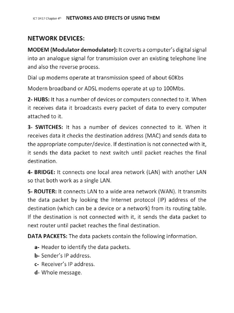 Igcse Ict 0417 Chapter 4 Notes | PDF