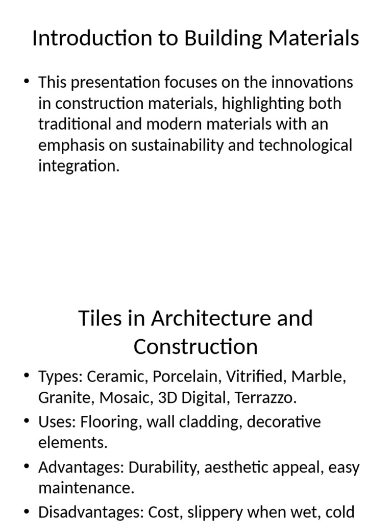 Building_Materials_Presentation | PDF