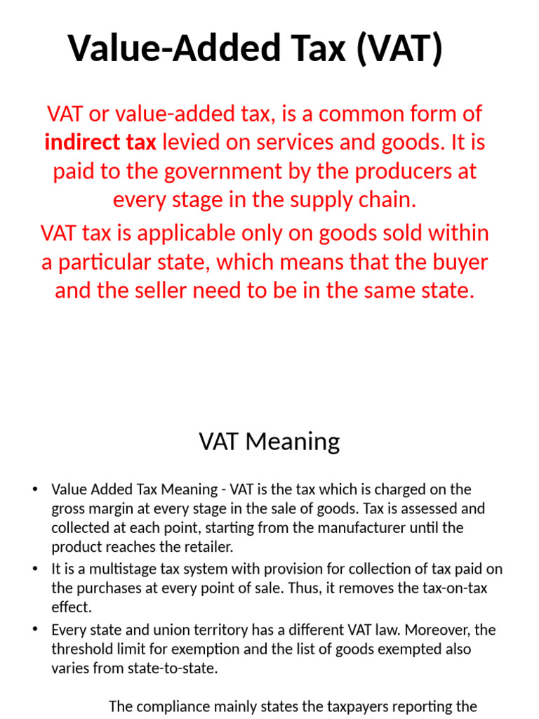 VAT (Types & Concepts)Unit 2 | PDF | Value Added Tax | Taxes
