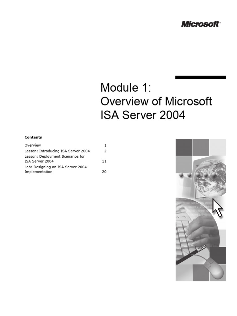 MOC - 2824 - ISA 2004 - Module 01 - Overview of Microsoft ISA Server ...