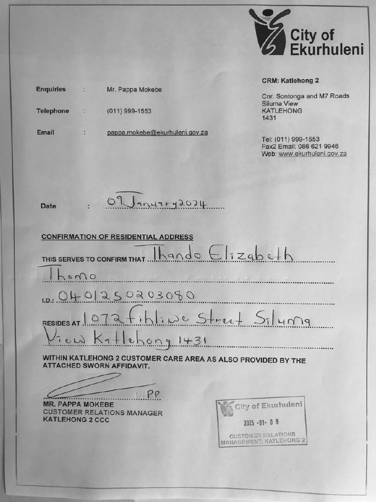 Proof of Residence | PDF