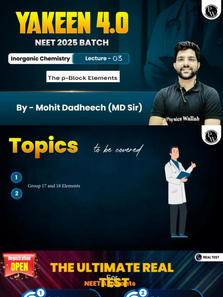 The P-Block Elements 03 Class Notes | PDF