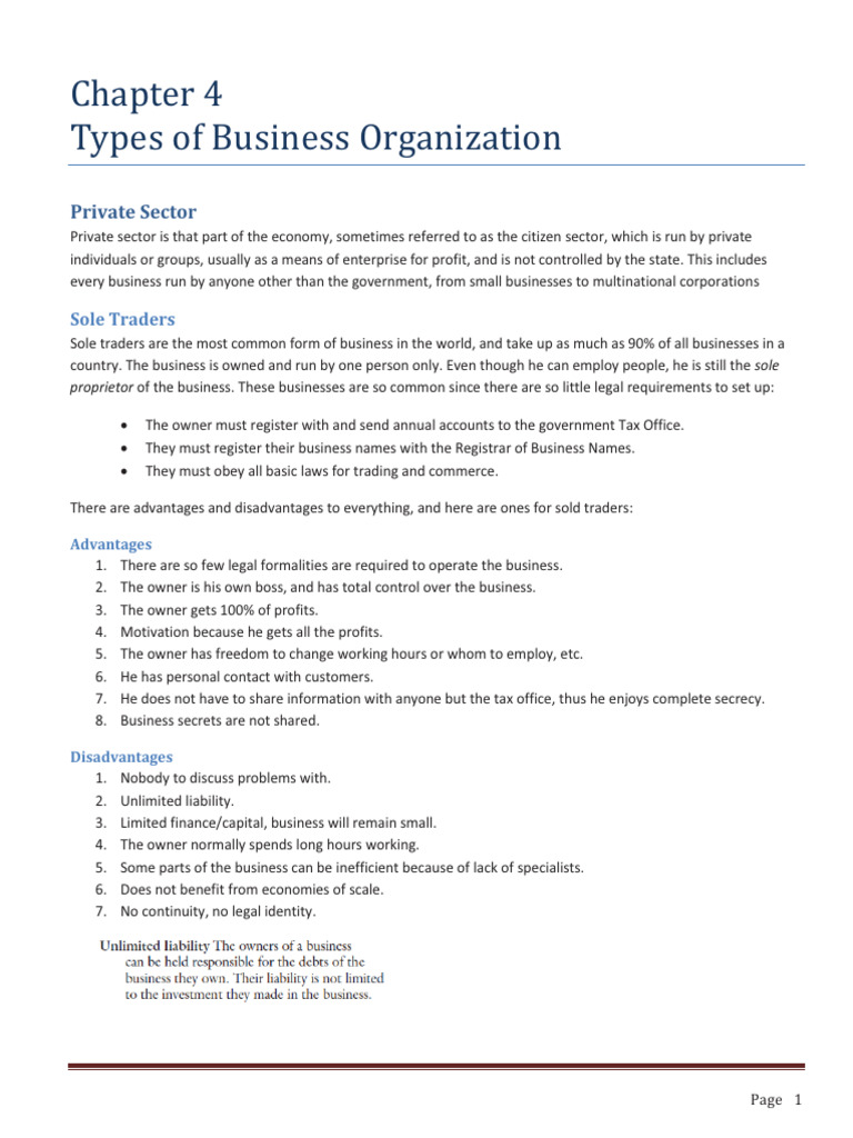 BS X Chapter 4-Types of Business Organizations | PDF | Franchising | Partnership