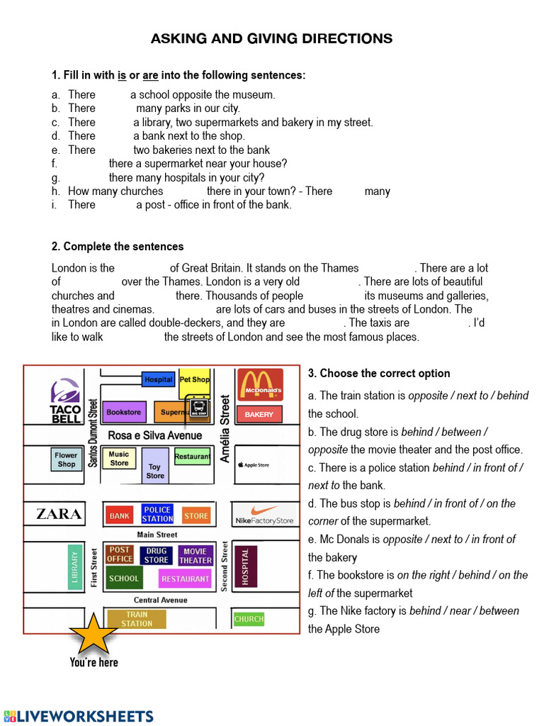 Directions Practice Exercises | PDF | London
