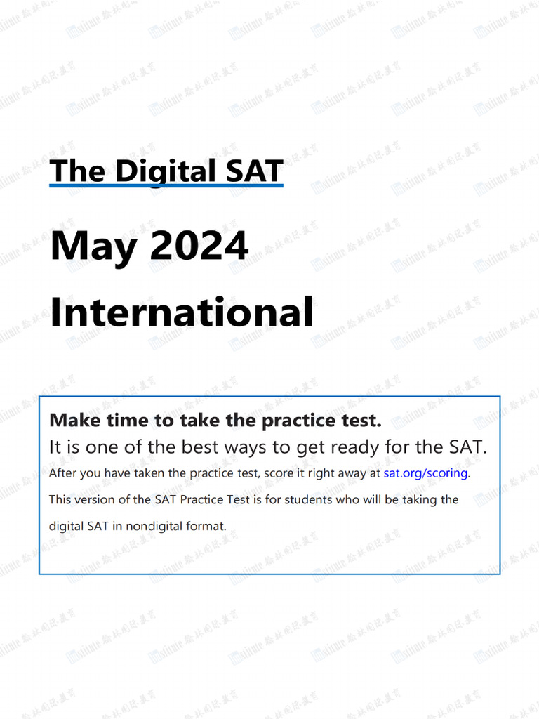 May 2024 Digital SAT | PDF
