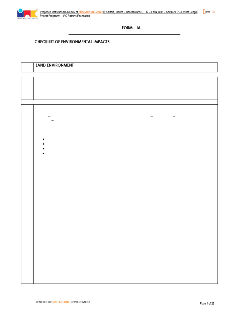 Form-1A - IAC | PDF | Waste | Aquifer